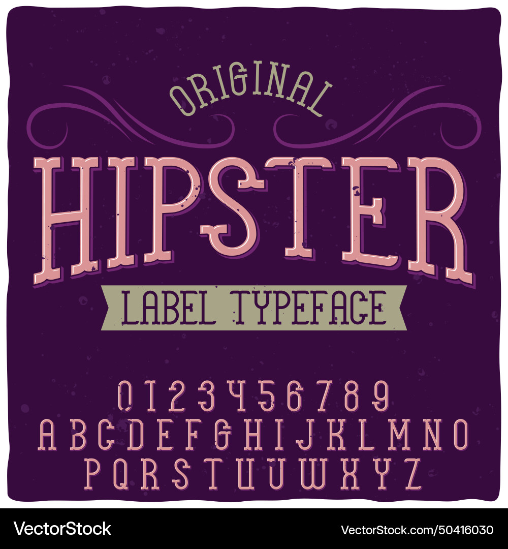 Good handcrafted font for any label design Vector Image