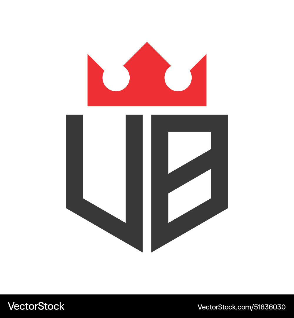Letter ub crown logo Royalty Free Vector Image