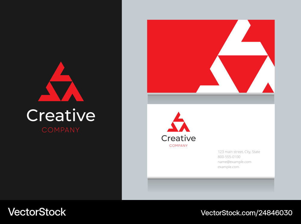 Minimalist Triangle Logo Royalty Free Vector Image