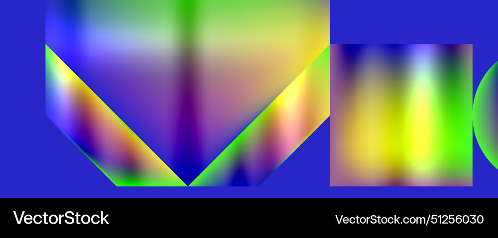 Neon color abstract geometric shapes background Vector Image