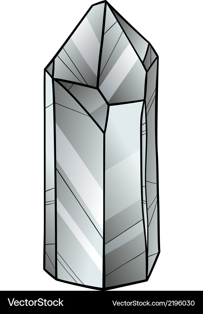 Quartz or crystal cartoon Royalty Free Vector Image