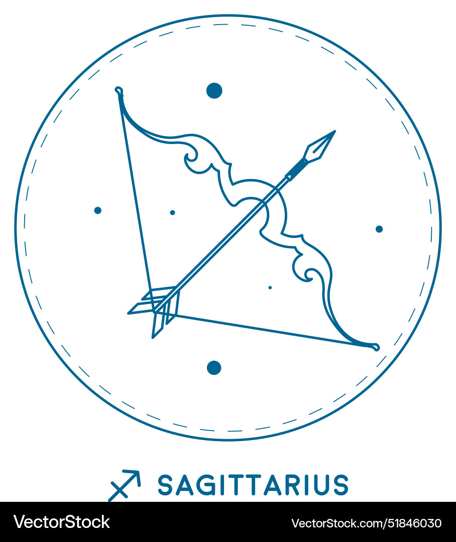 Sagittarius Zodiac Sign Royalty Free Vector Image