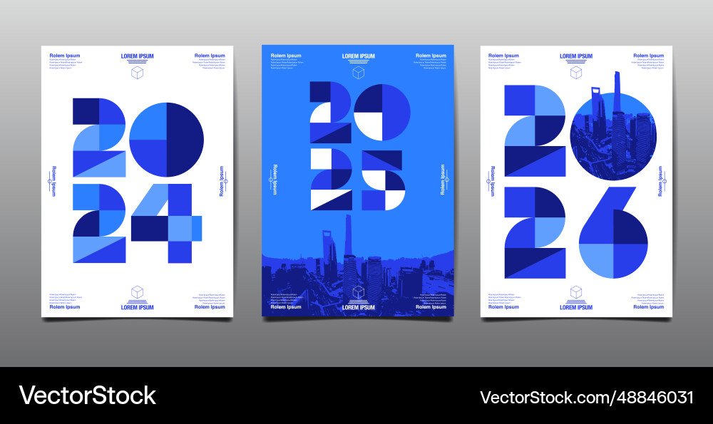 Annual report template layout design 2024 2025 Vector Image