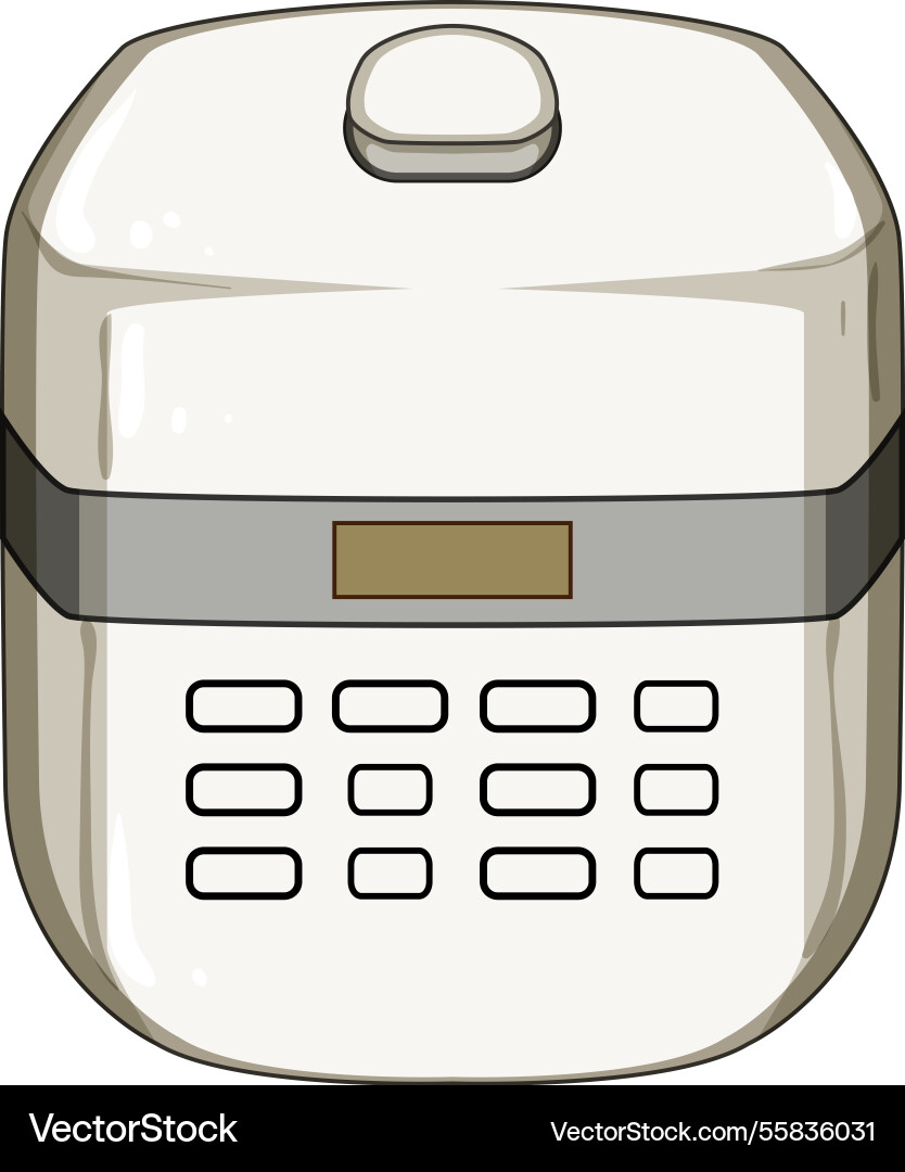 Dinner slow cooker cartoon Royalty Free Vector Image