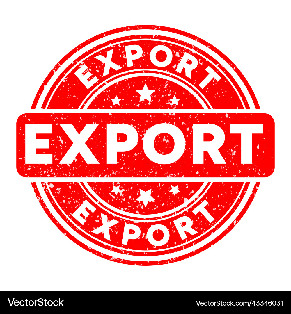 Export stamp isolated on white background Vector Image