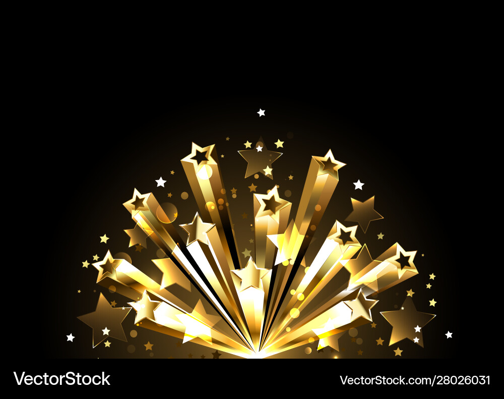 Flash golden stars Royalty Free Vector Image - VectorStock