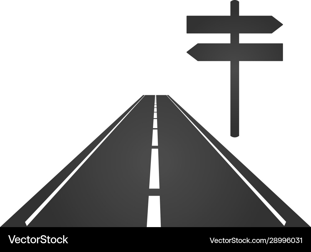 Logo a minimalistic road with roadside Royalty Free Vector