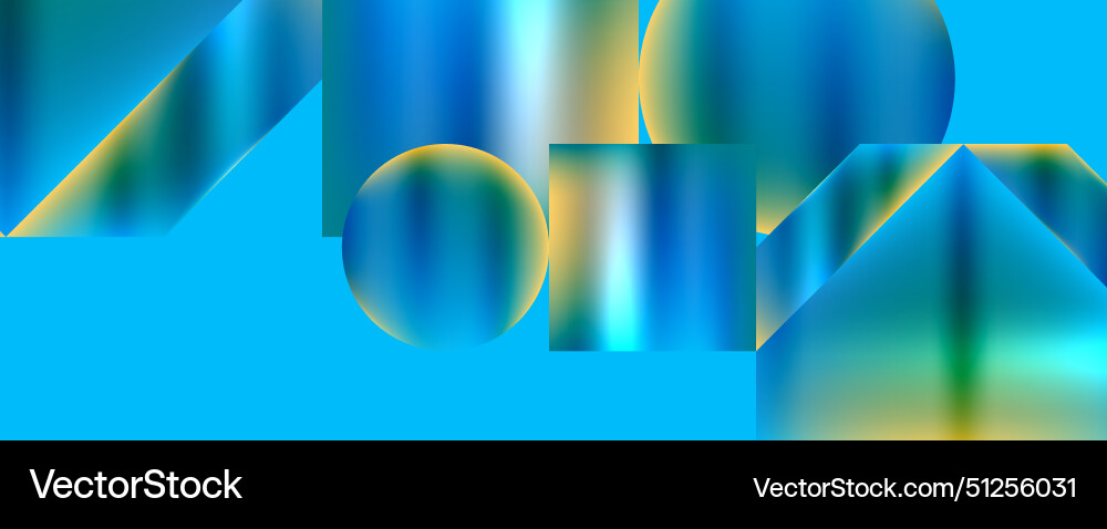 Neon colorful geometric shapes Royalty Free Vector Image