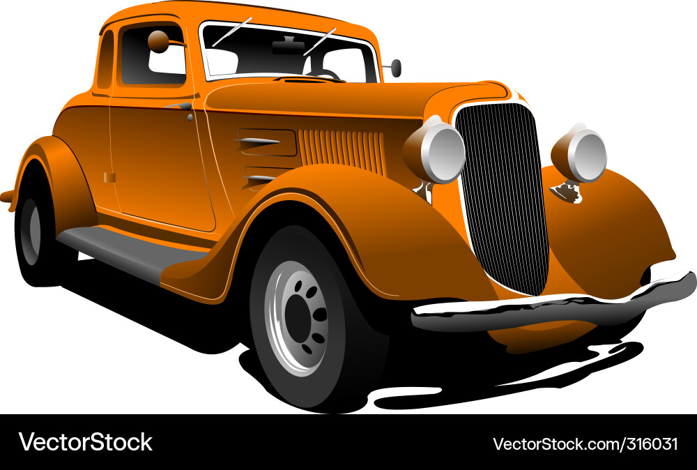 Old car Royalty Free Vector Image - VectorStock