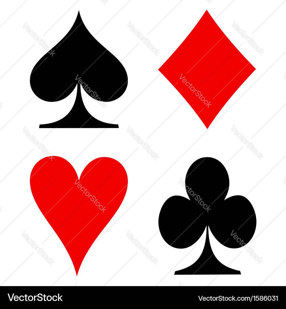 Playing cards signs Royalty Free Vector Image - VectorStock