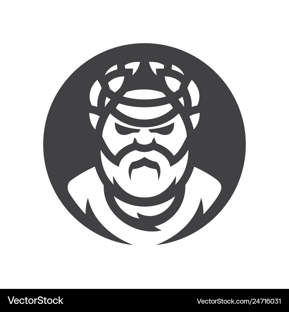 Roman greek philosopher silhouette sign Royalty Free Vector