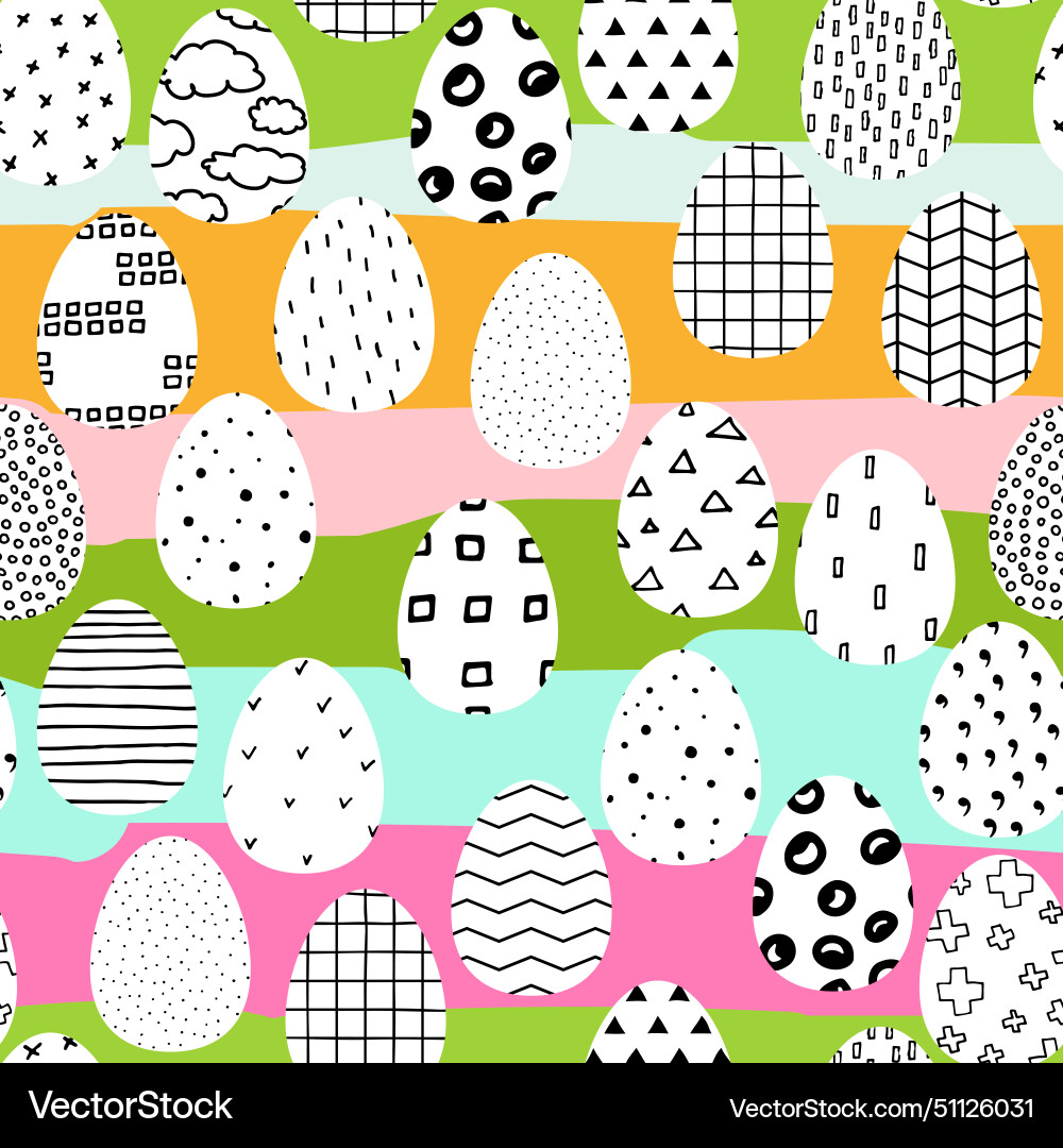 Seamless happy easter pattern Royalty Free Vector Image