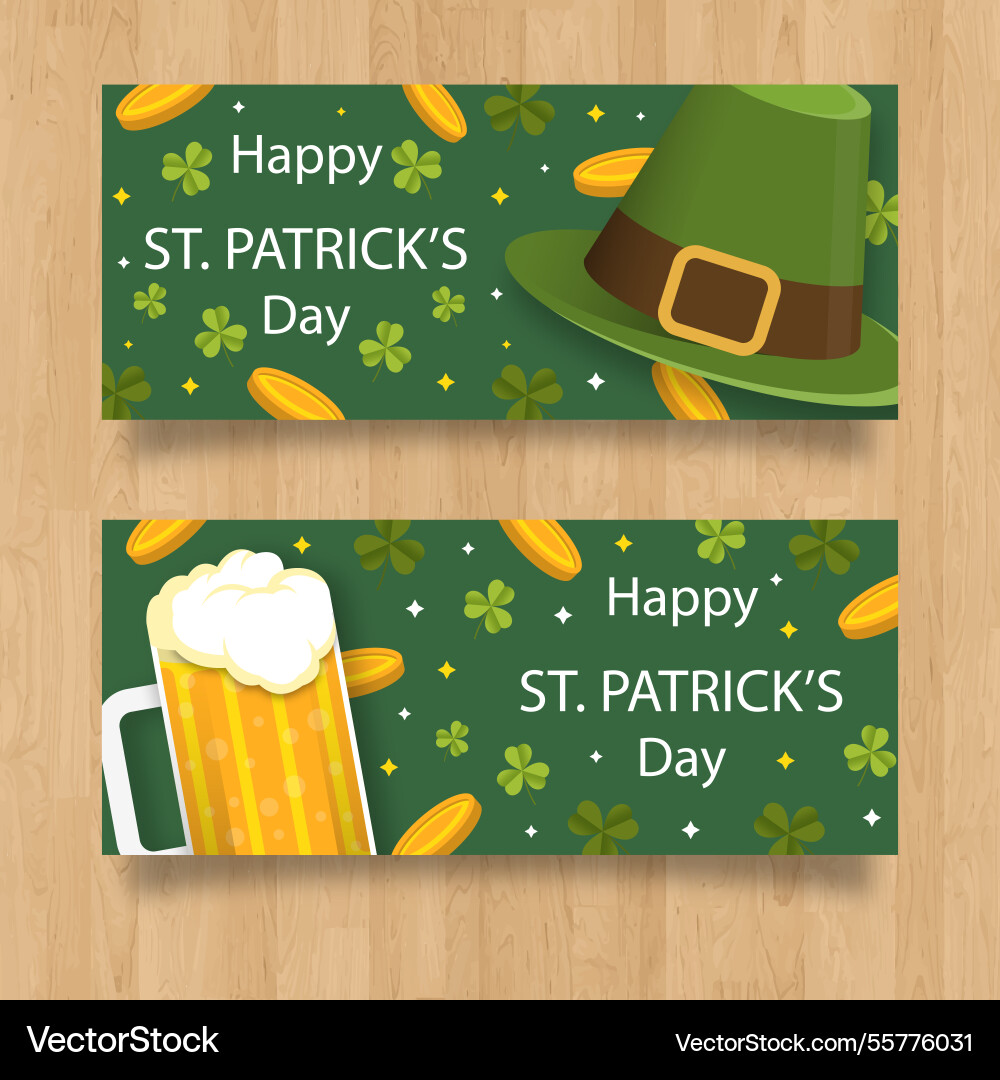 St patricks day banner Royalty Free Vector Image