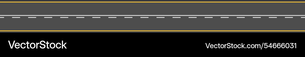 Straight empty road with white dashed line Vector Image