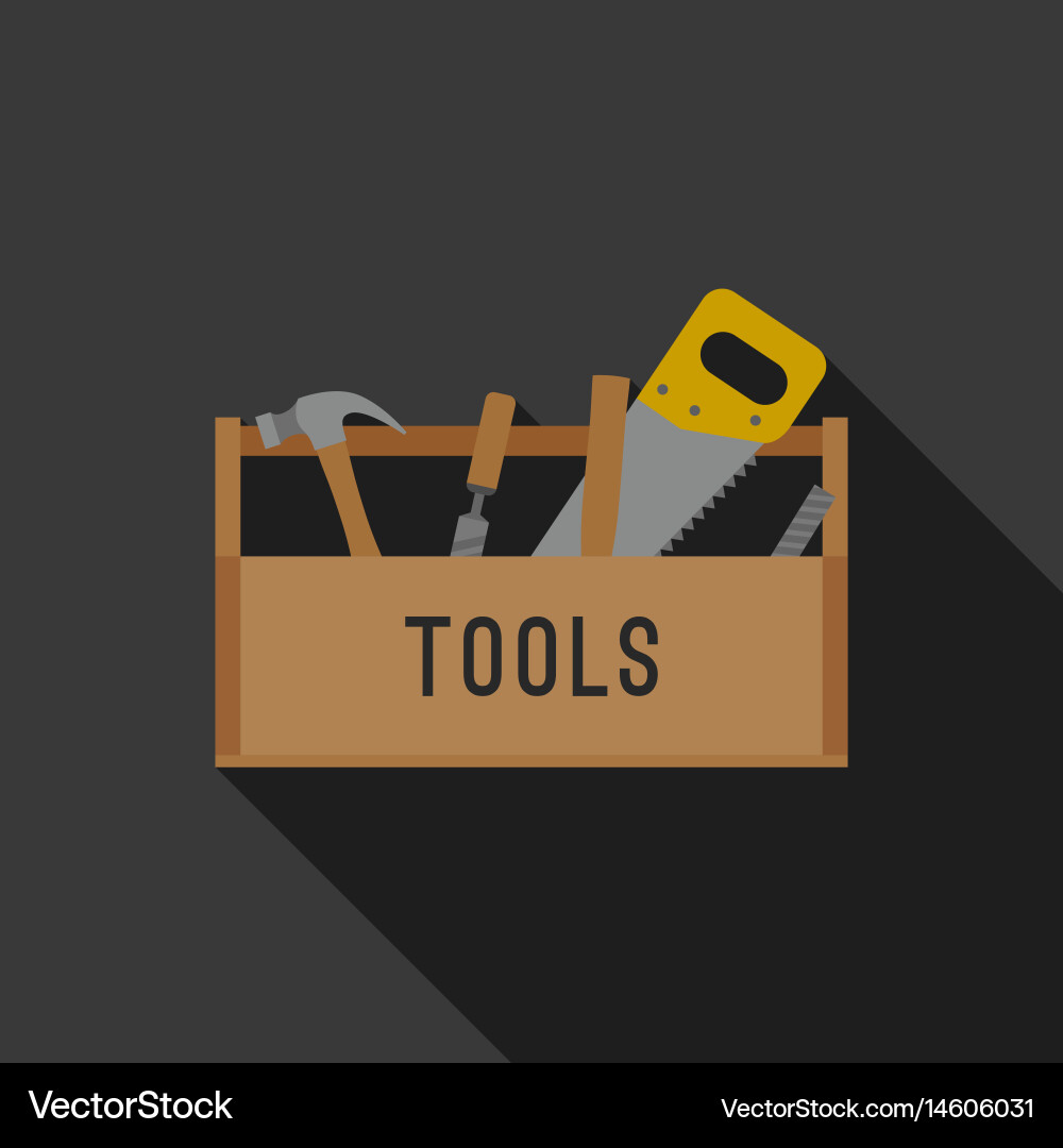 Tools flat icon Royalty Free Vector Image - VectorStock