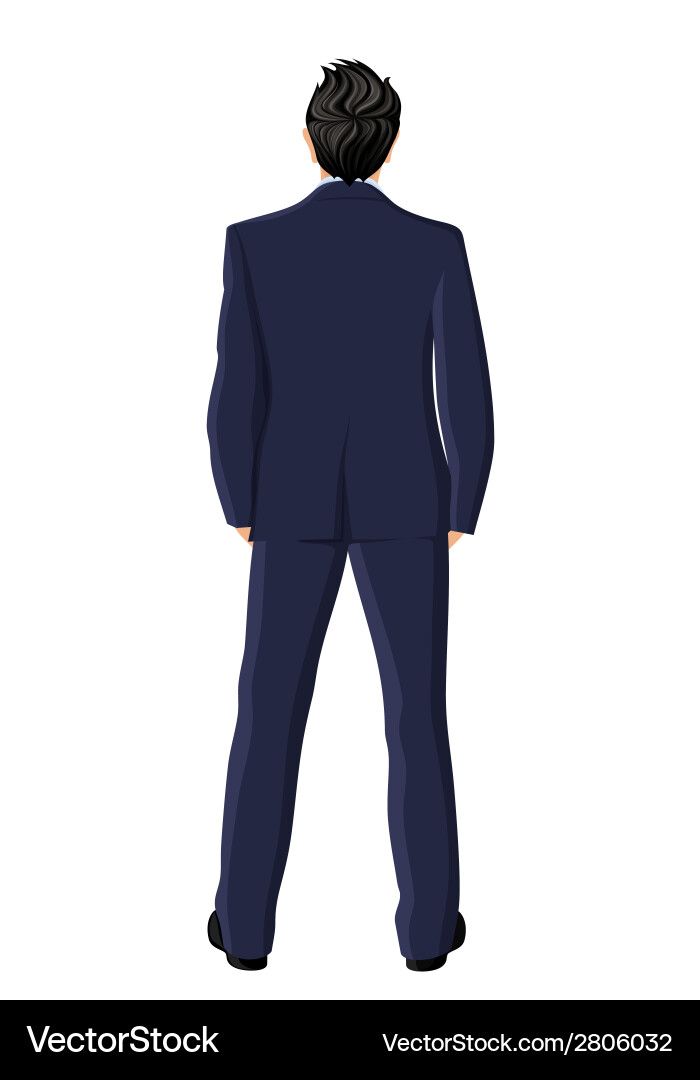 Businessman back view Royalty Free Vector Image