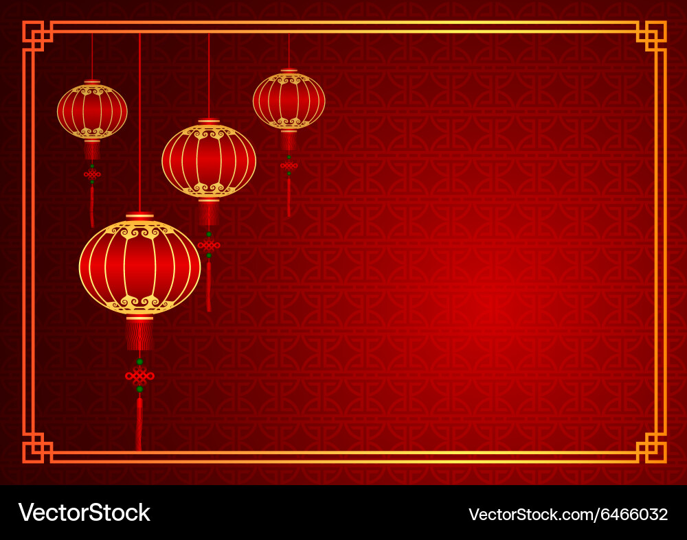 Chinese lantern template Royalty Free Vector Image