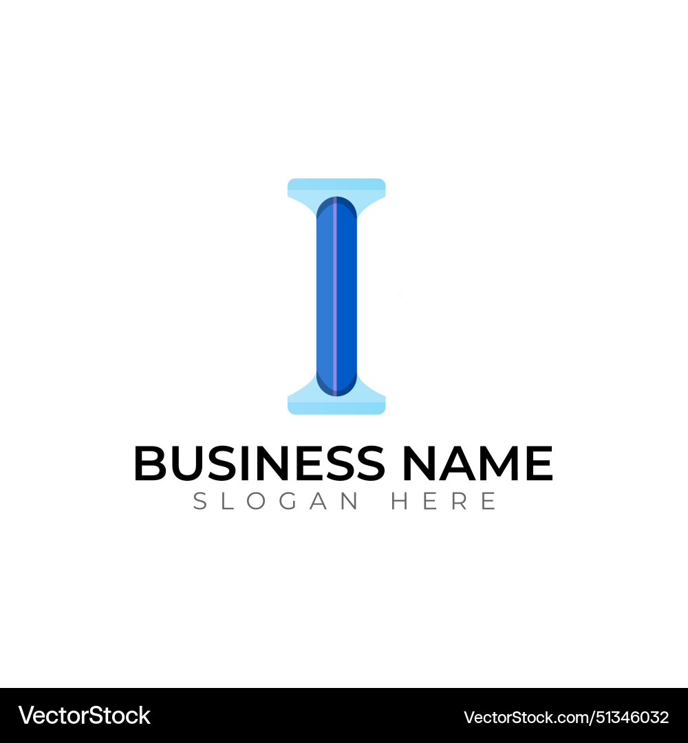 I letter logo Royalty Free Vector Image - VectorStock