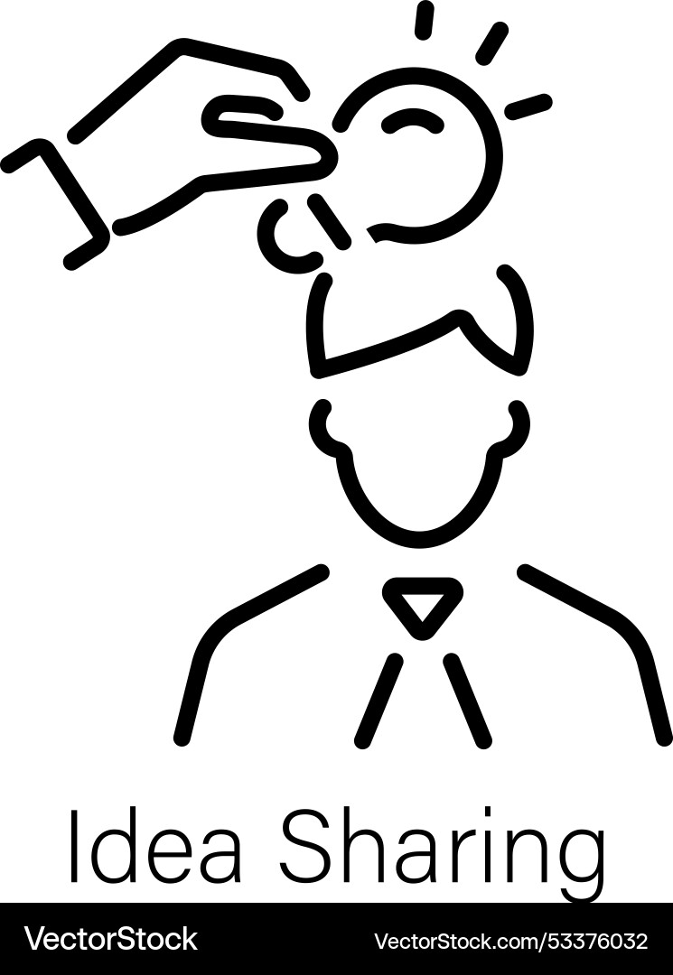 Idea sharing Royalty Free Vector Image - VectorStock