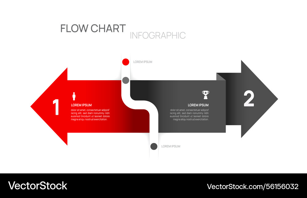 Infographic flow chart arrow business template Vector Image