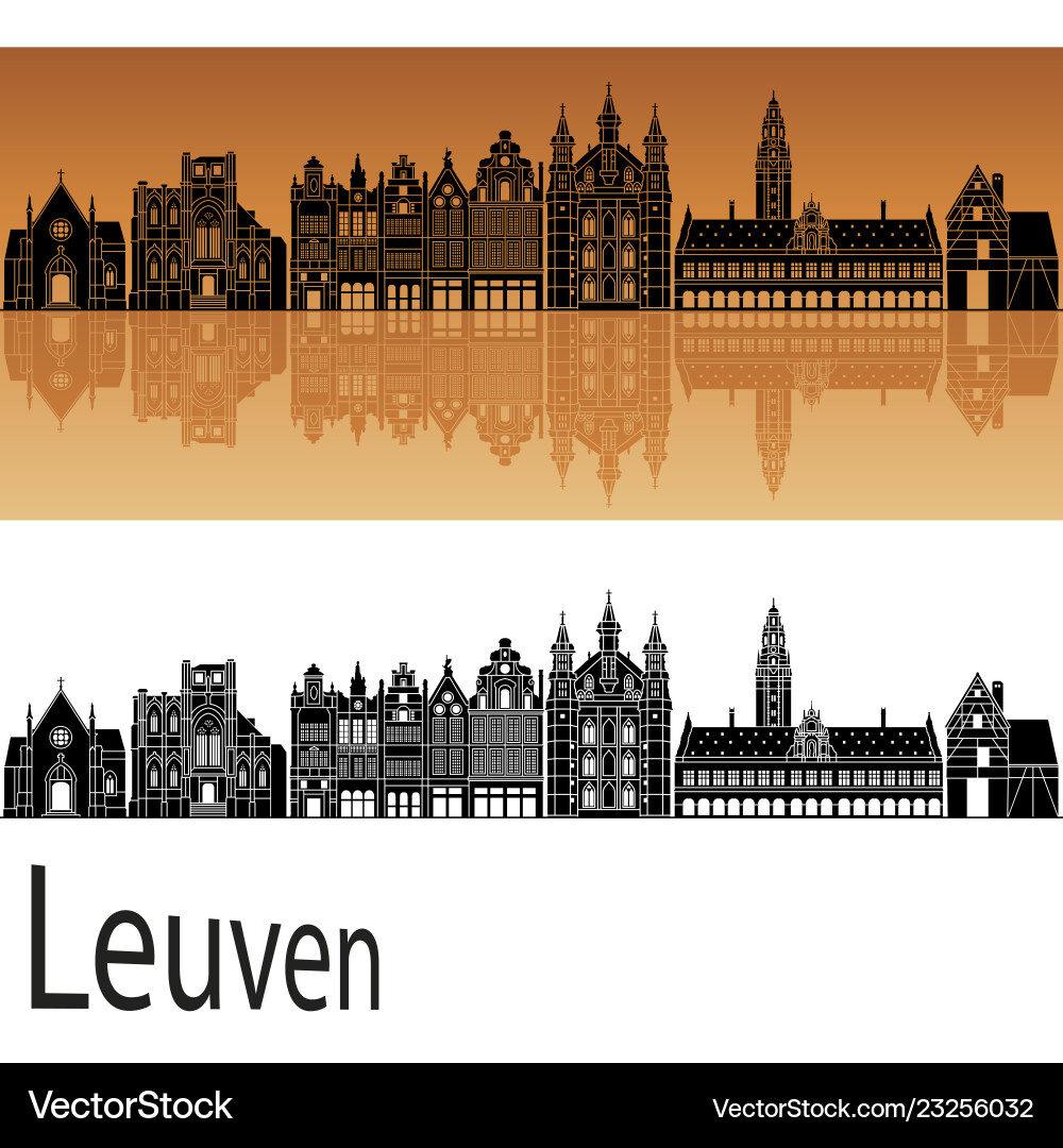 Leuven skyline Royalty Free Vector Image - VectorStock