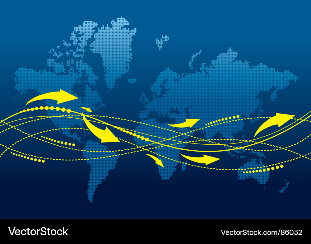 Map of the world Royalty Free Vector Image - VectorStock
