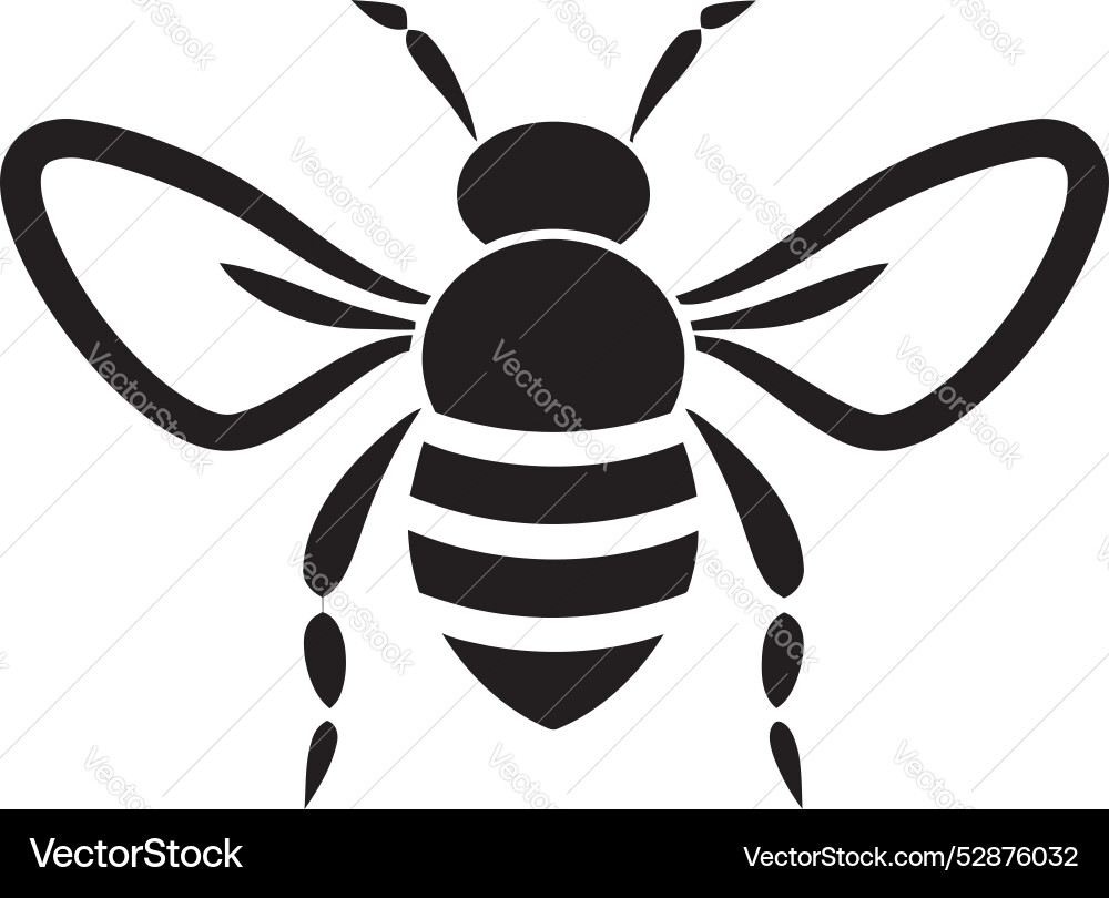 Pollinator bee logo honey dynasty heraldry Vector Image