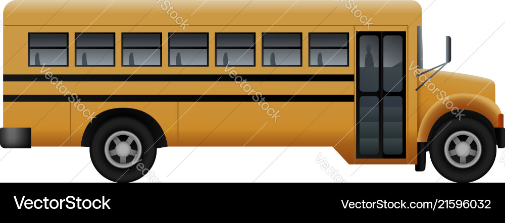 School Bus Side Door Mockup Royalty Free Vector Image