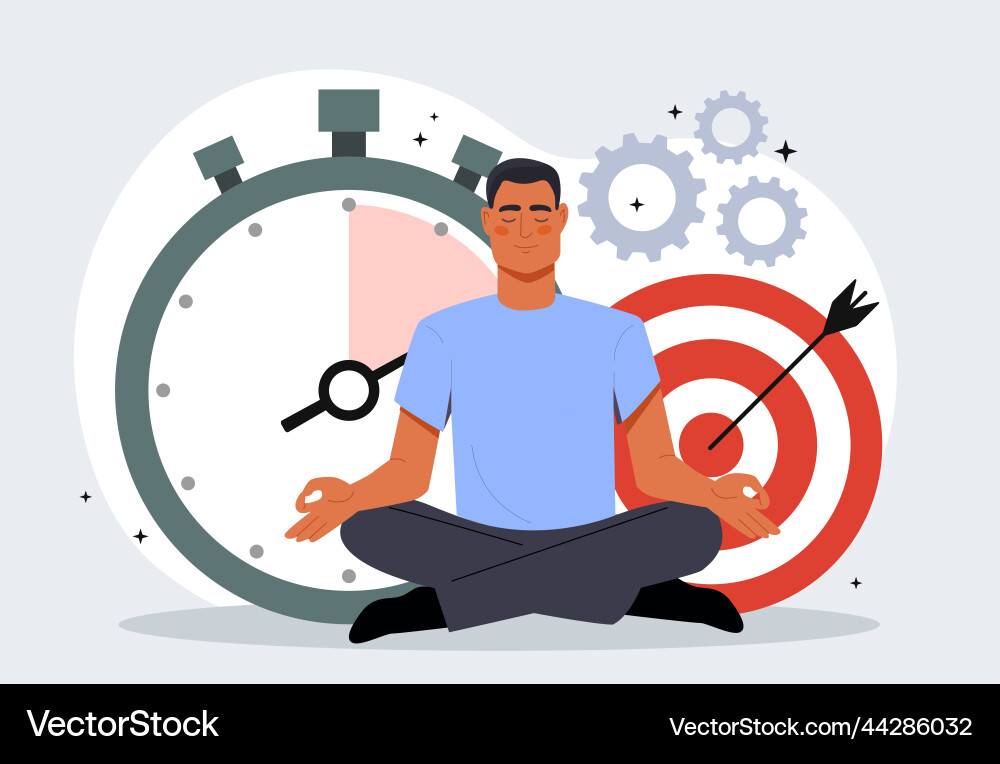 Self discipline concept Royalty Free Vector Image