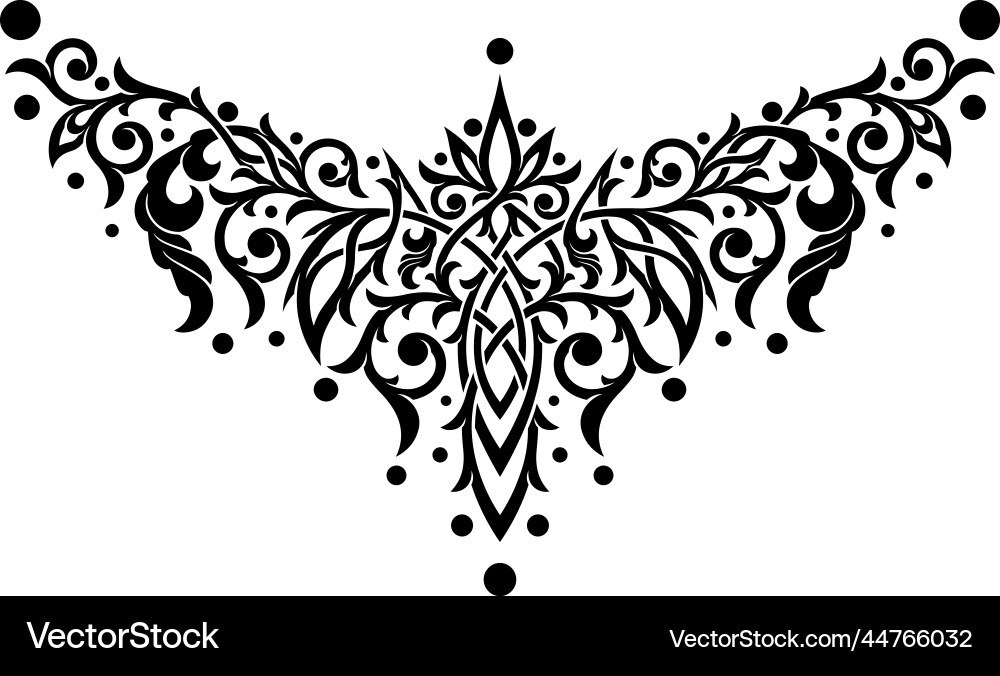 Stylized ornamental victorian gothic design Vector Image