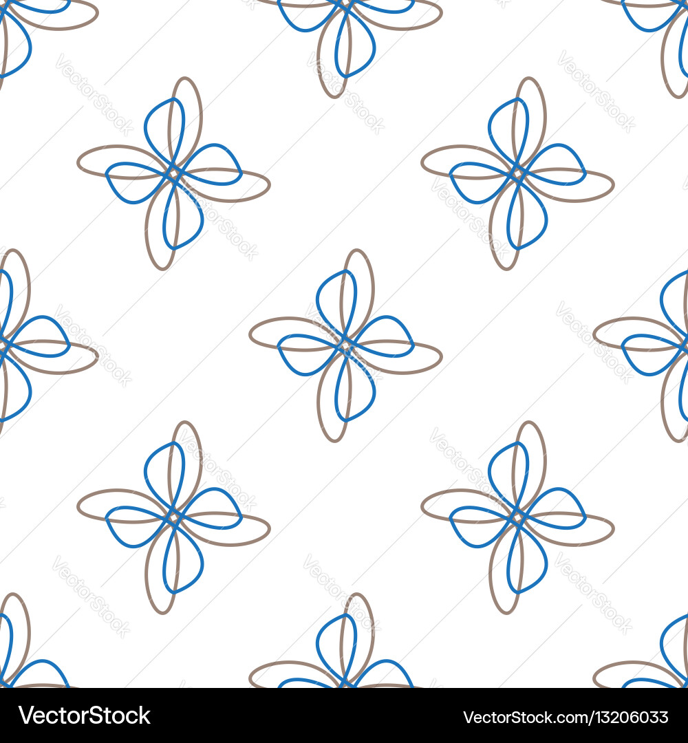Abstract flower white seamless background Vector Image
