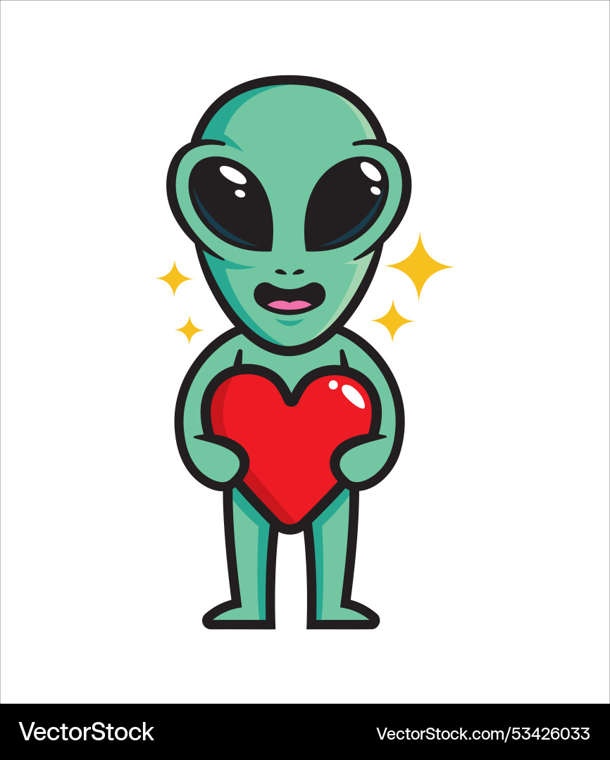 Alien mascot character design Royalty Free Vector Image