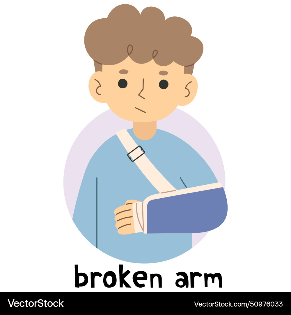 Broken arm 3 Royalty Free Vector Image - VectorStock