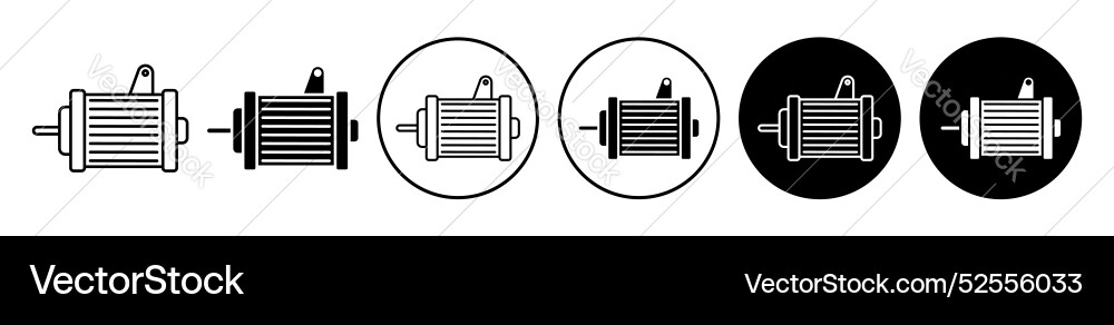 Car alternator icon set on white background Vector Image