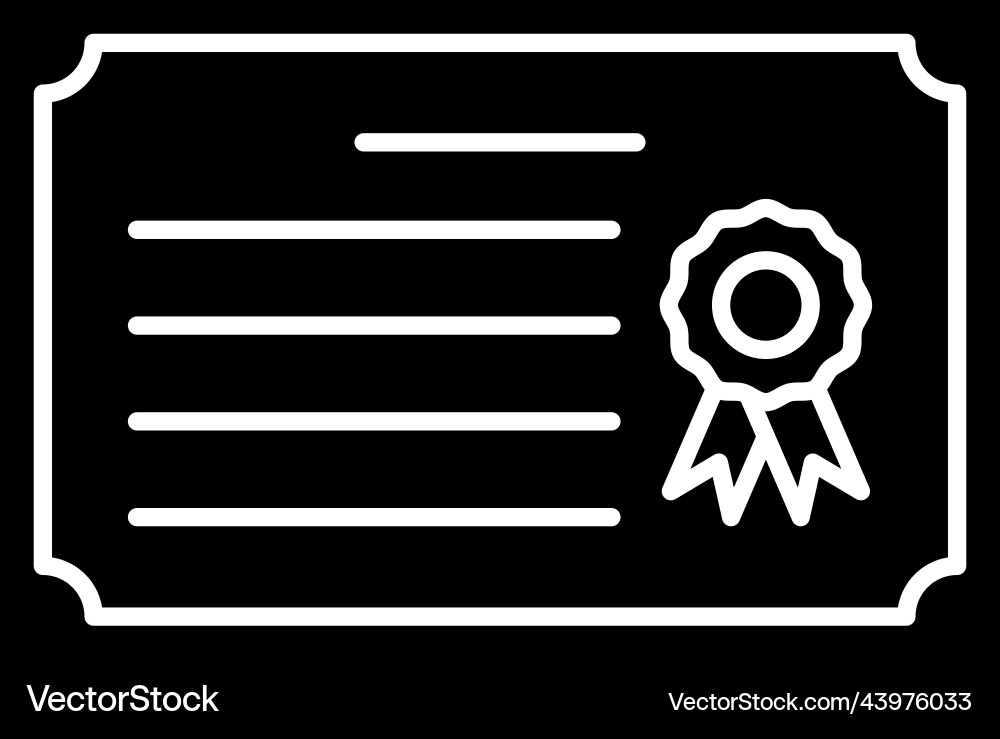 Certificate icon design template Royalty Free Vector Image