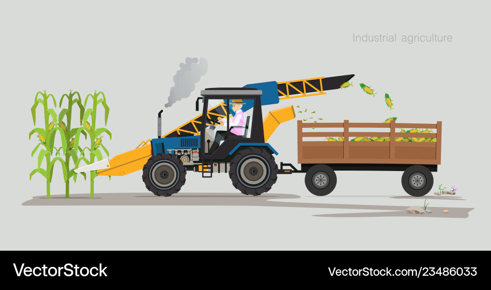 Industrial agriculture Royalty Free Vector Image