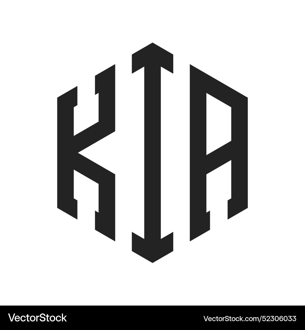 Kia logo design initial letter monogram Royalty Free Vector