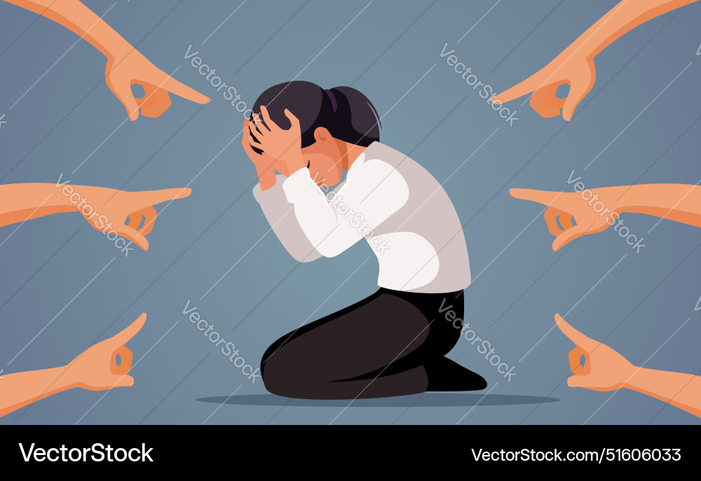 People blaming the victim concept Royalty Free Vector Image