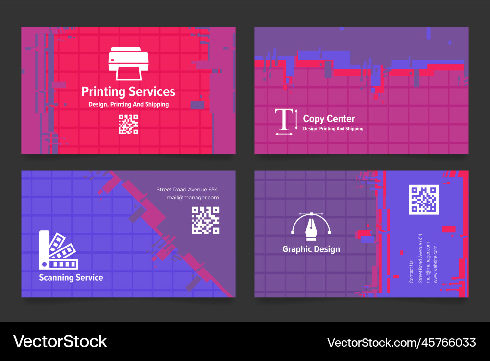 Printing service copy center graphic design Vector Image