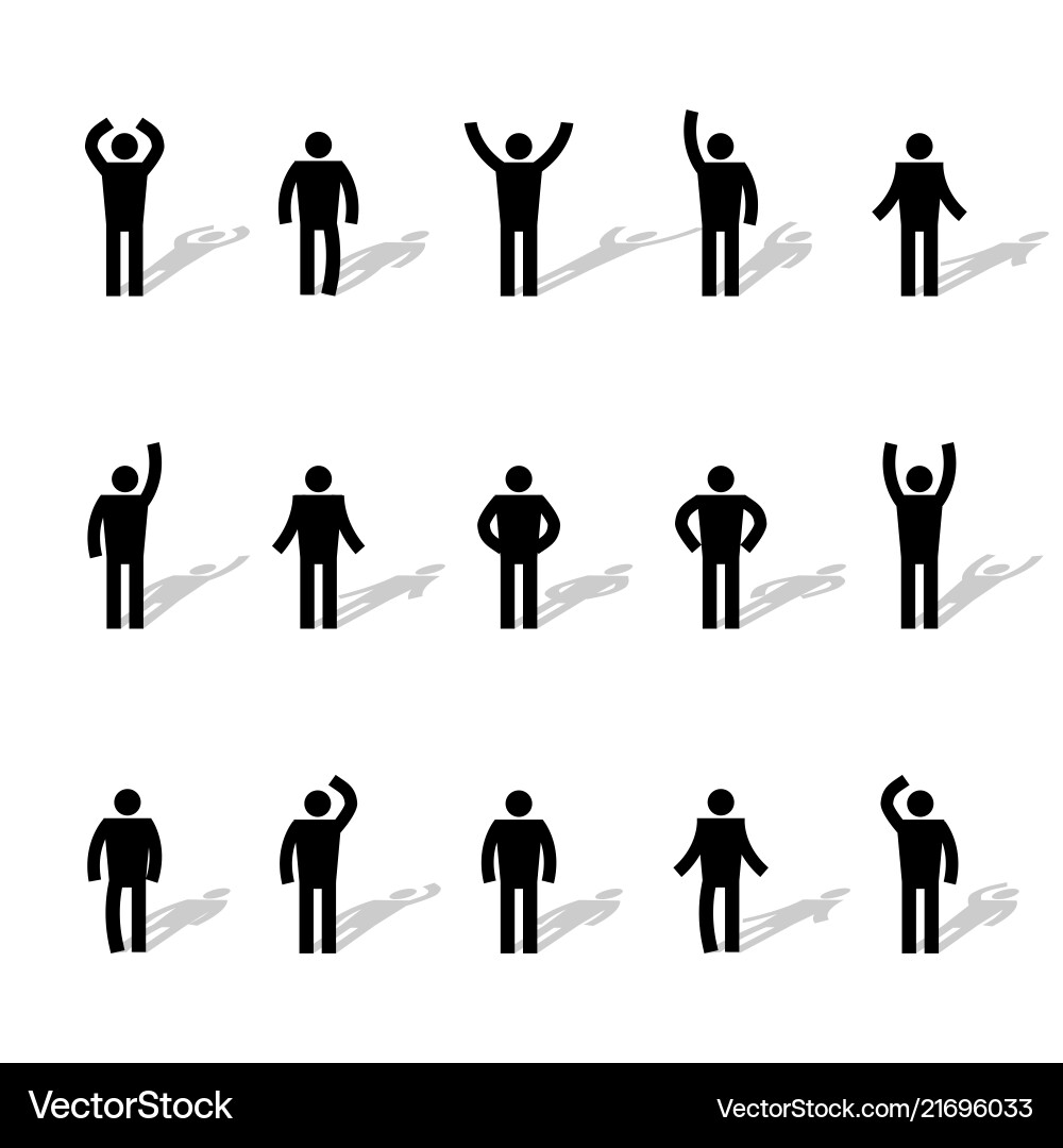 Stick Figure Set - Diverse Poses Royalty Free Vector Image