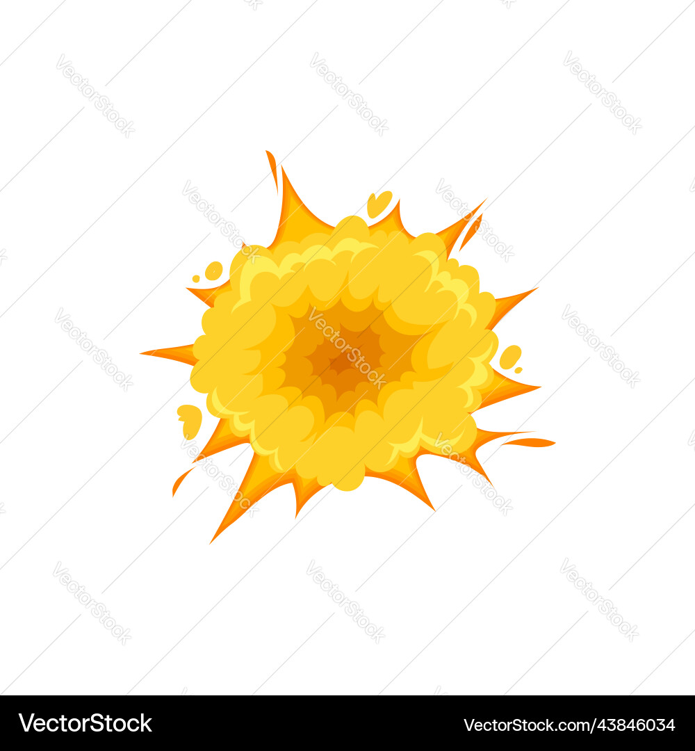 Bomb fire burst explosion effect fiery light Vector Image