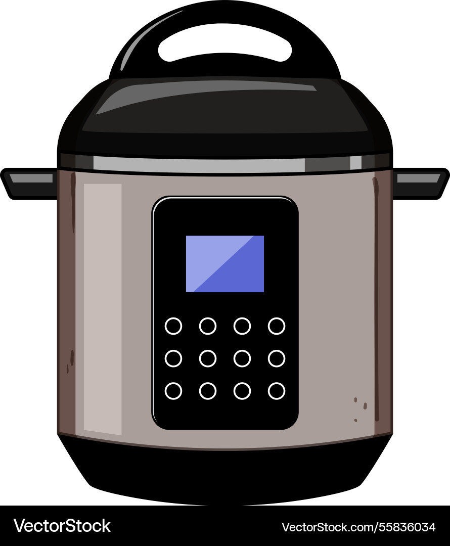 Easy slow cooker cartoon Royalty Free Vector Image