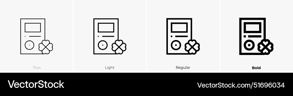 Good luck icon thin light regular and bold style Vector Image