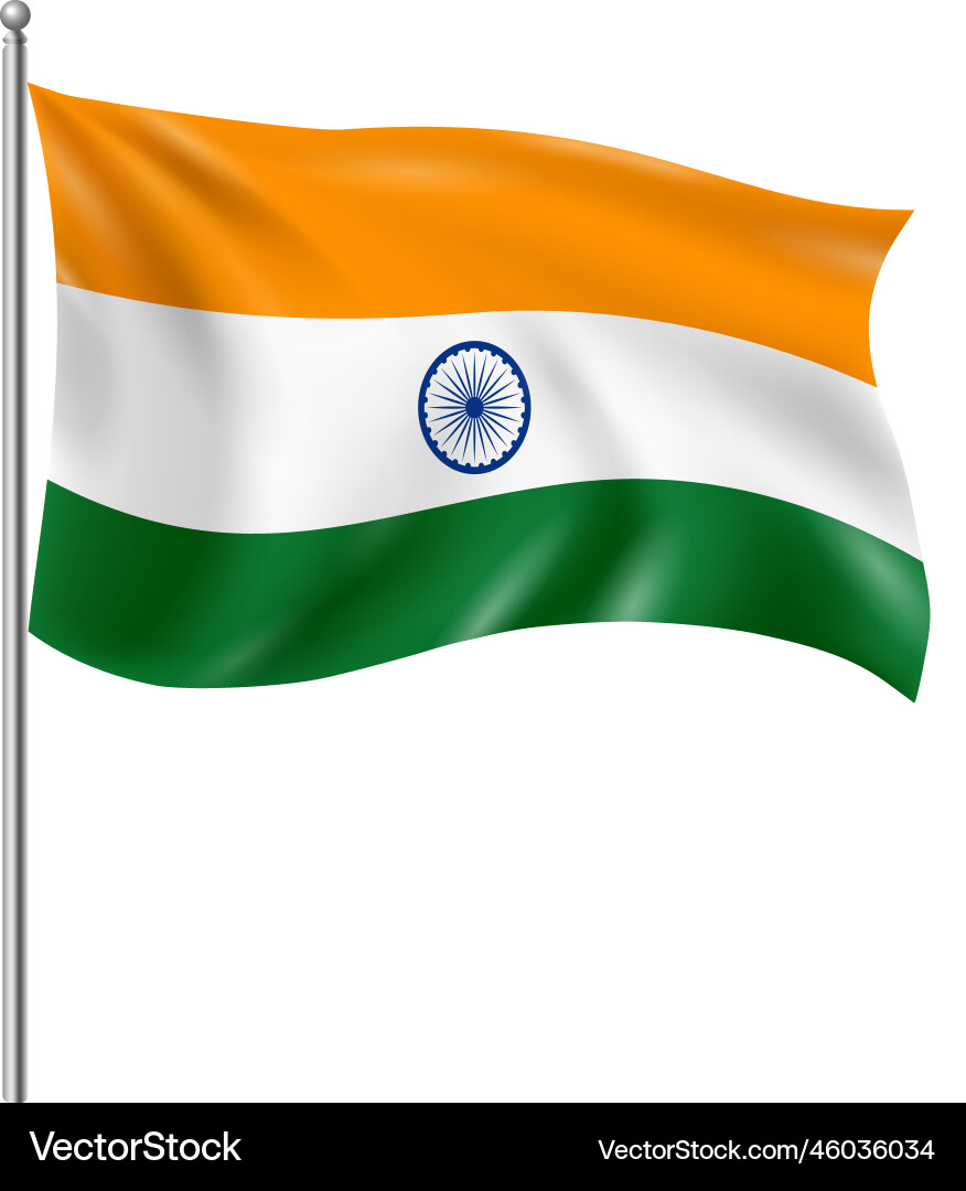 India national flag composition Royalty Free Vector Image