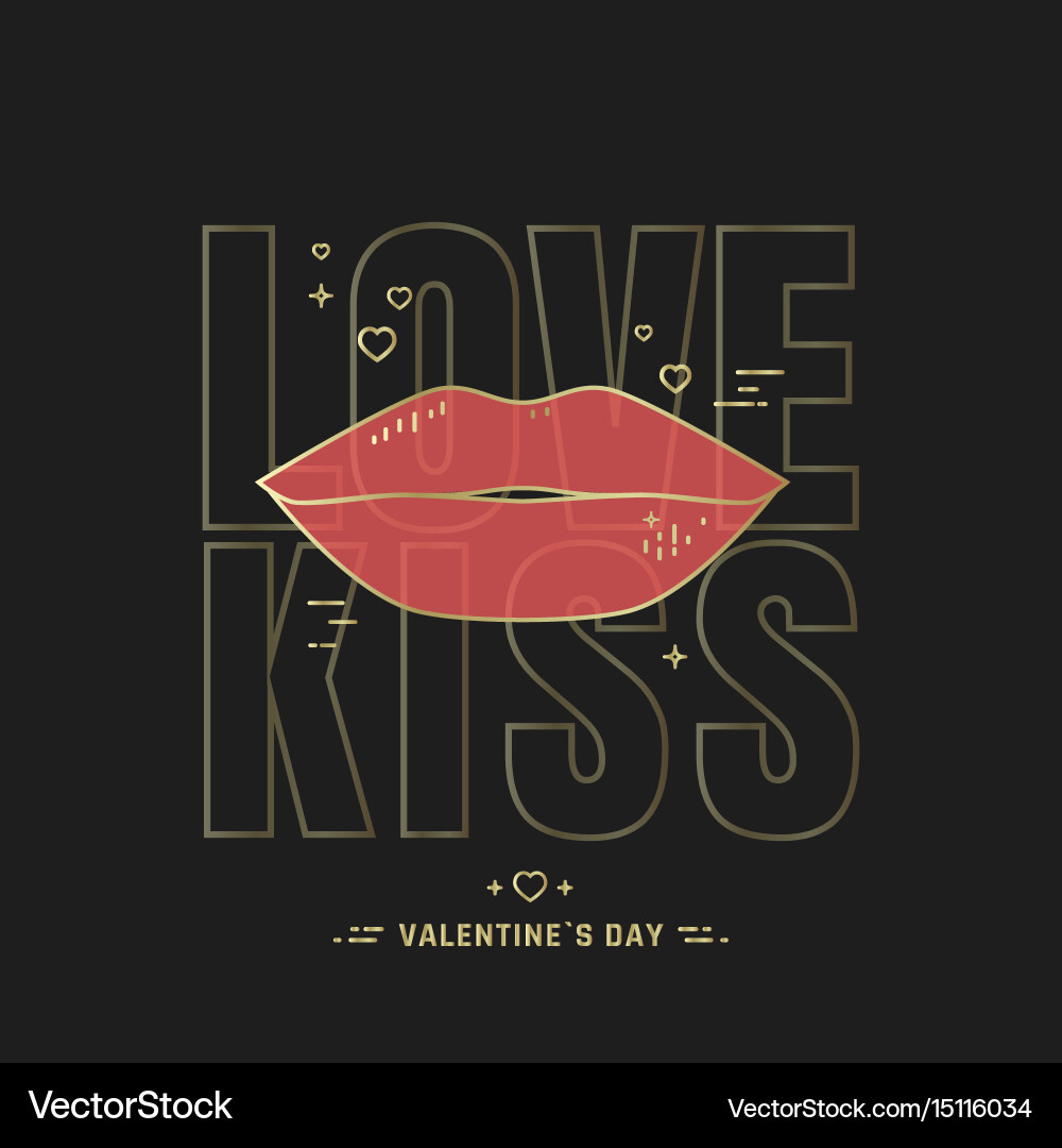 Line lips Royalty Free Vector Image - VectorStock