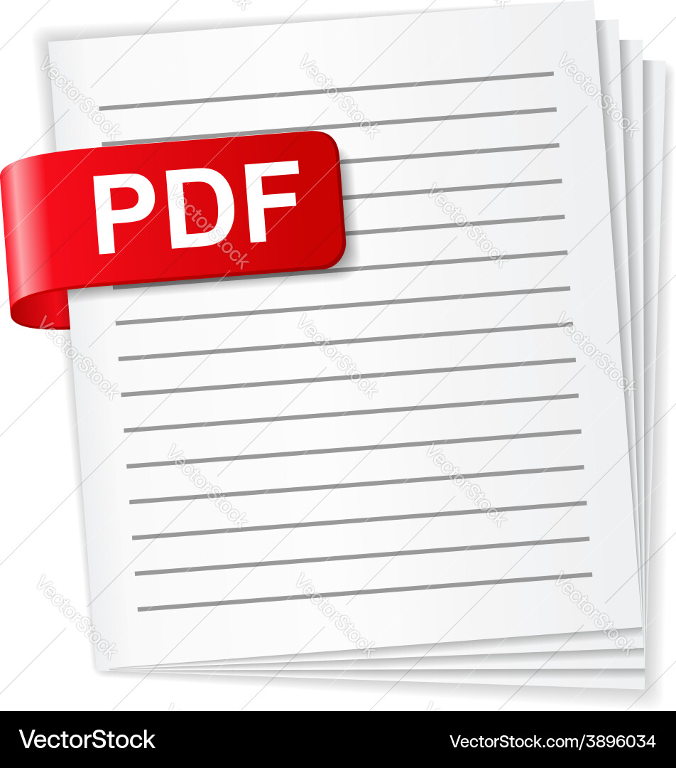 PDF Document Icon Royalty Free Vector Image - VectorStock