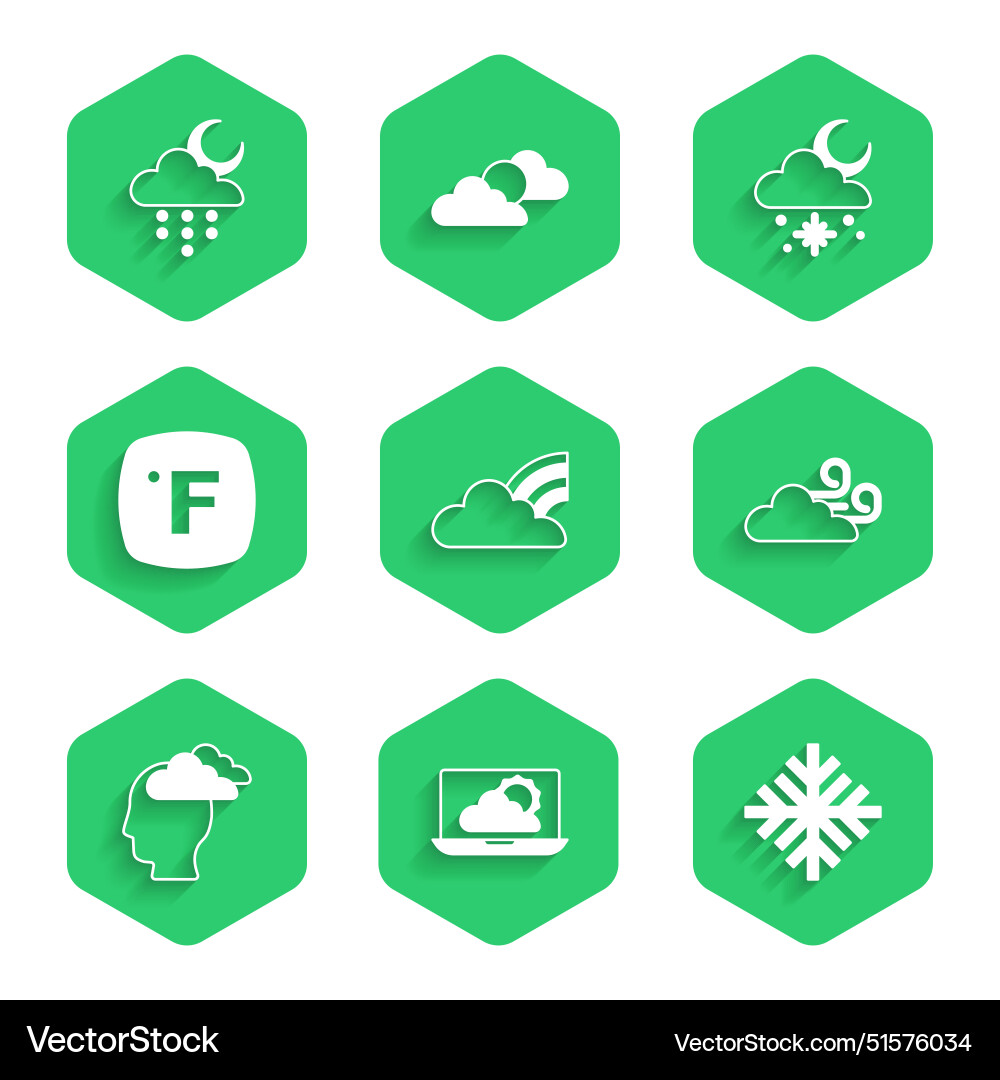 Set rainbow with clouds weather forecast Vector Image