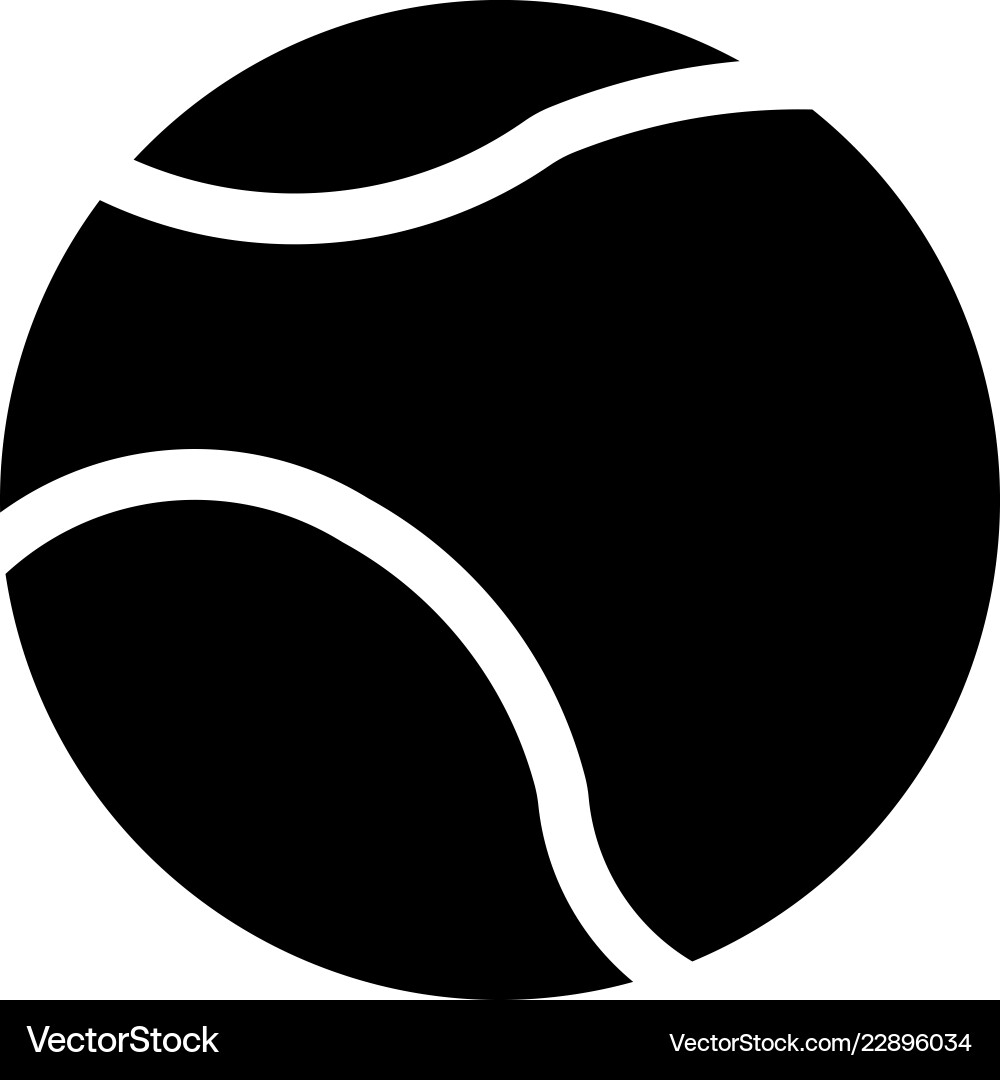 Tennis ball icon Royalty Free Vector Image - VectorStock
