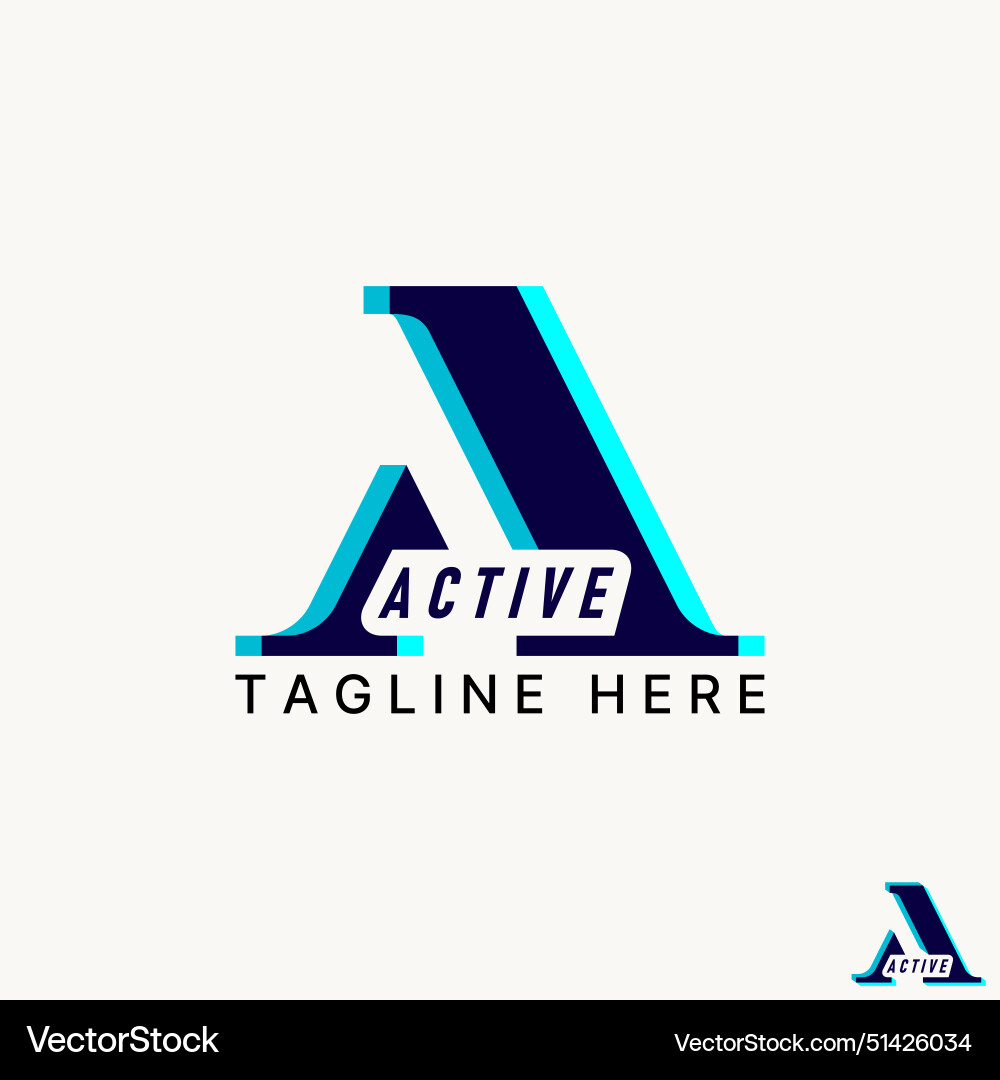 Unique initial letter a font cutting 3d shadow Vector Image