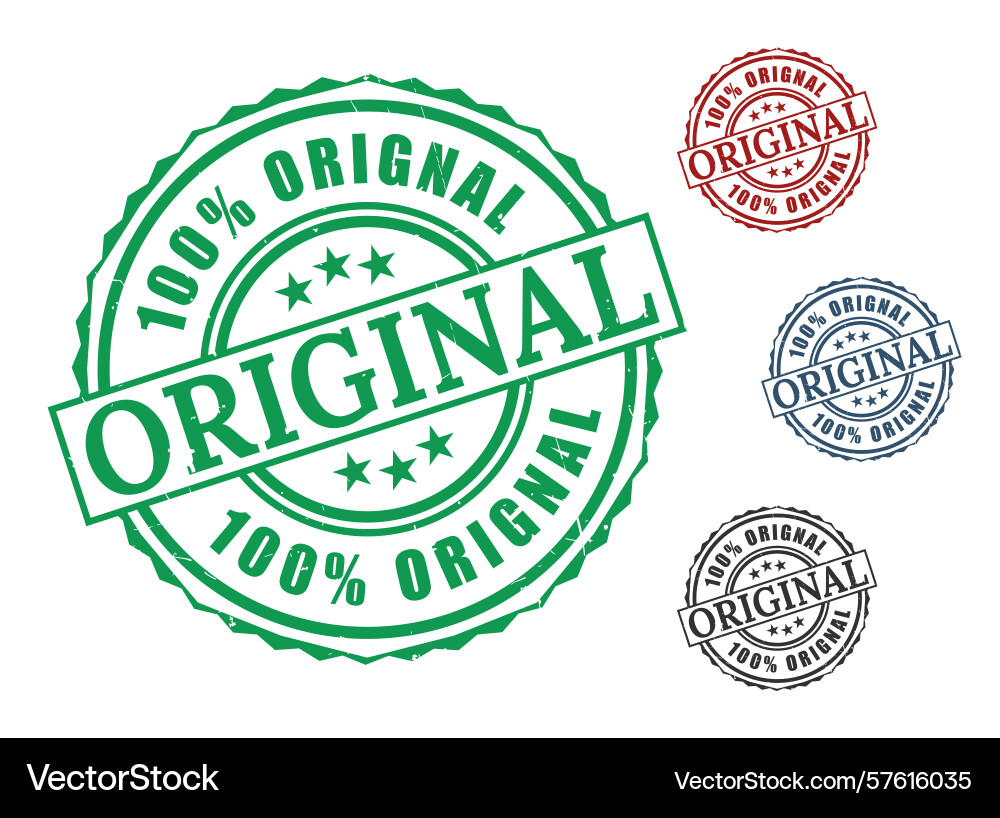 Authenticity guarantee original stamp graphics Vector Image